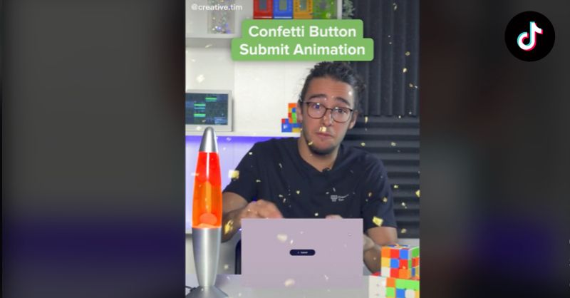 How to create a Confetti Button Submit Animation by Creative Tim