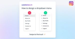How to design a dropdown menu by Creative Tim